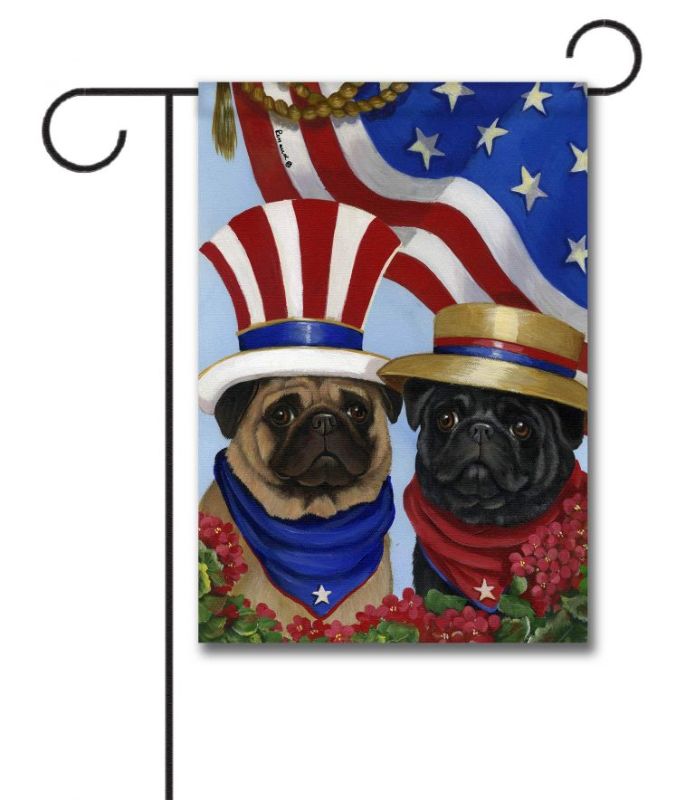 Buy: Pug American Pride – Garden Flag Patriotic Flagology.com
