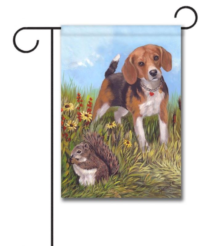 Buy: Beagle The Hunter – Garden Flag Spring Dog Flagology.com