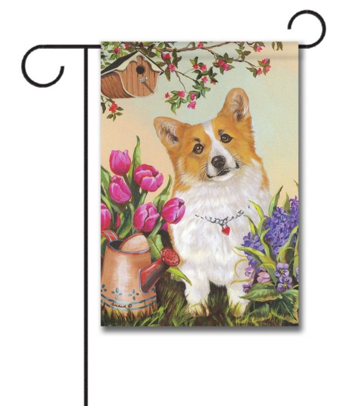 Buy: Corgi Sunshine – Garden Flag Spring Summer Flagology.com