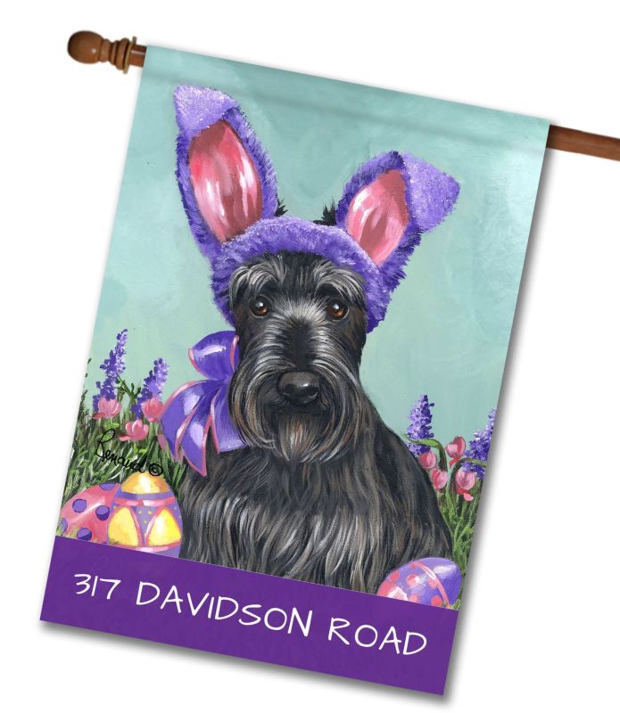Easter Personalized Scottie House Flag - Custom Printed Flags ...