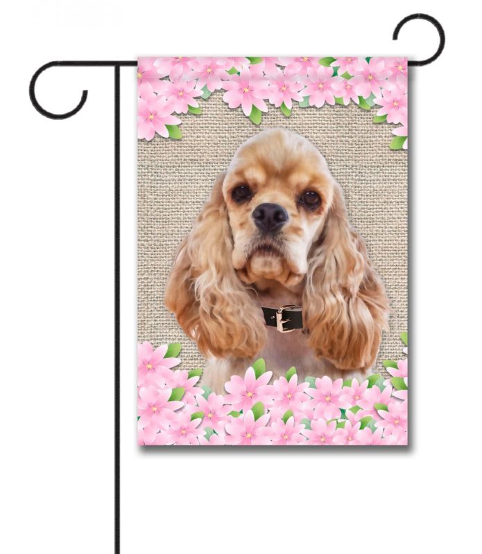 Buy: Spring Flowers Cocker Spaniel – Garden Flag Flagology.com