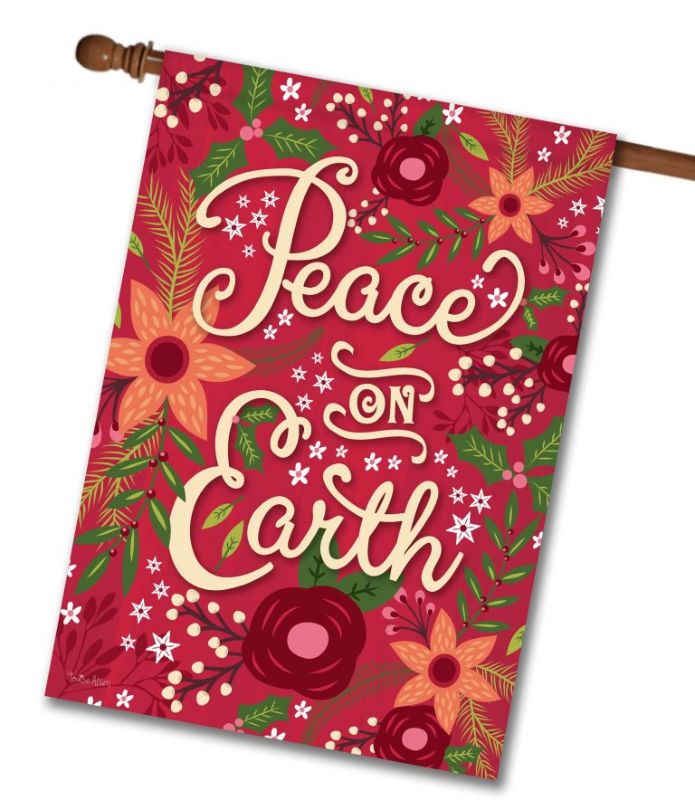 Buy: Peace on Earth – House Flag Christmas Art Flagology.com
