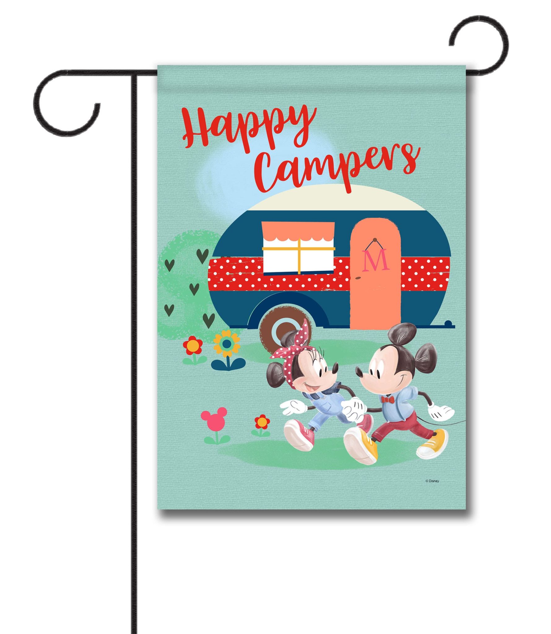 Buy: Happy Campers Mickey & Minnie – Garden Flag Flagology.com
