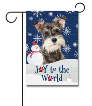 Buy: Christmas Snowflakes Miniature Schnauzer – Garden Flag Flagology.com