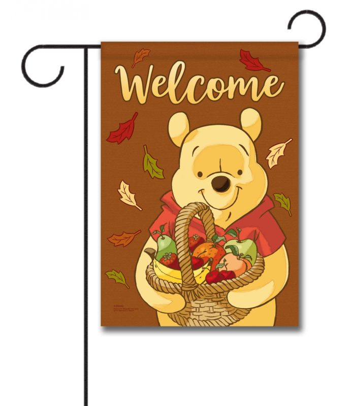 Buy: Fall Pooh Welcome – House Flag Fall Disney Flagology.com