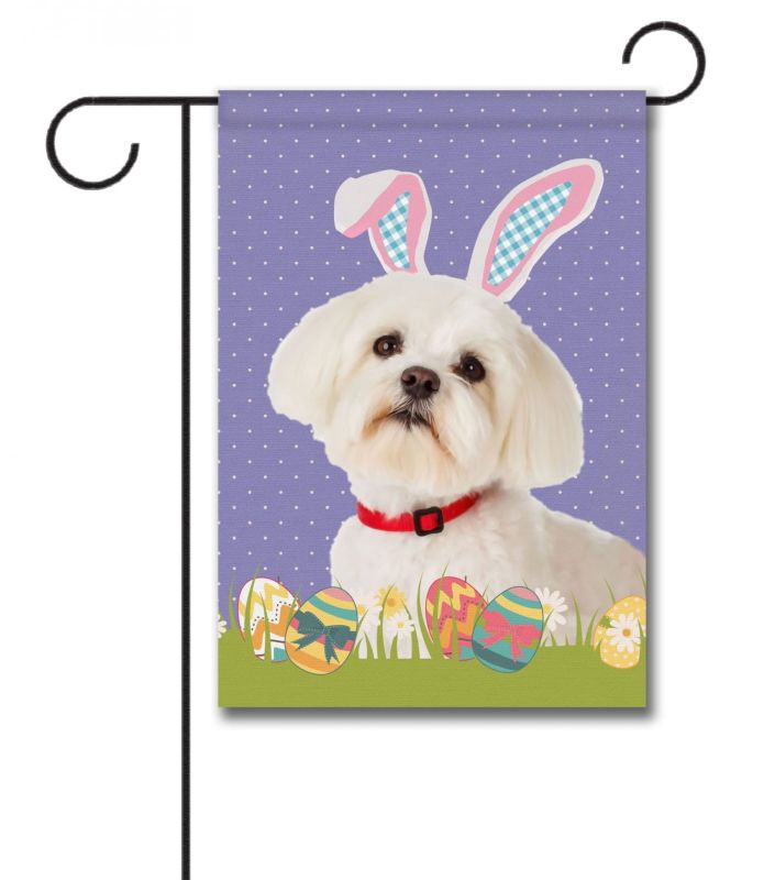 Buy: Easter Miniature Schnauzer – Garden Flag Dog Flagology.com