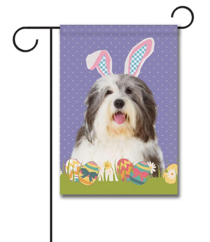 Buy: Easter Miniature Schnauzer – Garden Flag Dog Flagology.com