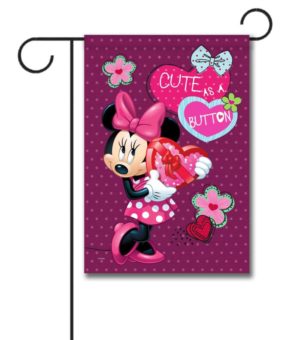 Buy: Cute as a Button Minnie – Garden Flag Disney Flagology.com