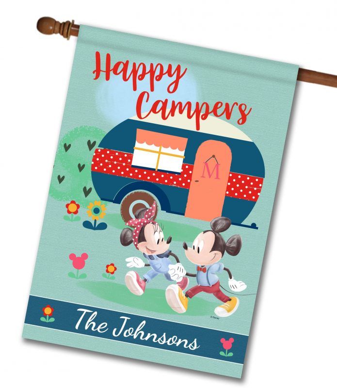 Personalized Mickey and Minnie Disney Camper House Flag - Custom ...