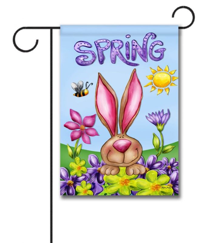 Buy: Spring Rabbit – House Flag Spring Easter Art Flagology.com