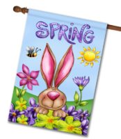 Buy: Spring Rabbit – House Flag Spring Easter Art Flagology.com