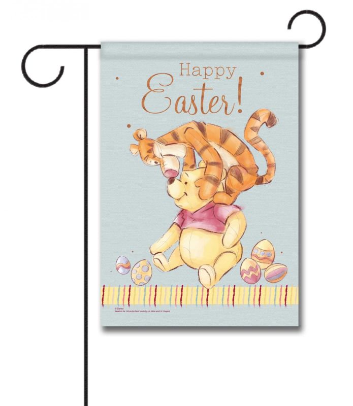 Buy: Pooh & Tigger Easter – Garden Flag Flagology.com