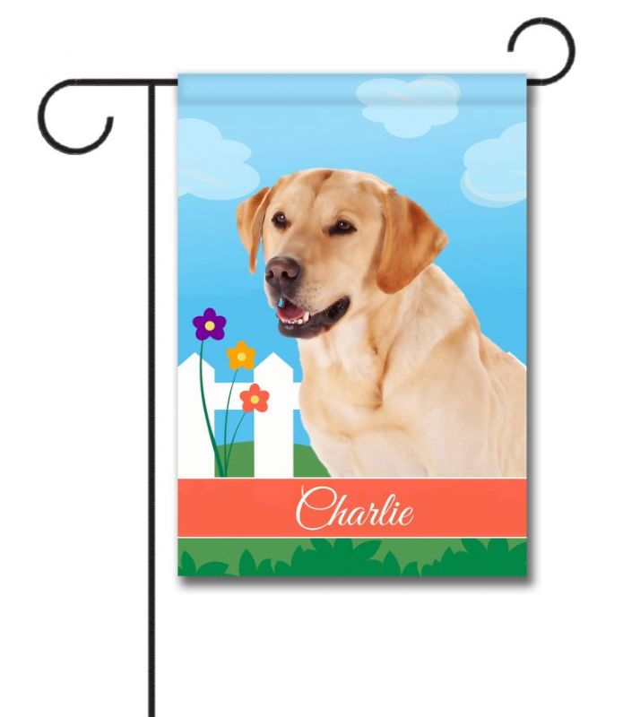 Buy: Personalized Spring Yellow Labrador Retriever – Garden Flag ...