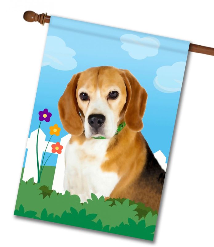 Buy: Spring Beagle – House Flag Spring All Dog Flagology.com
