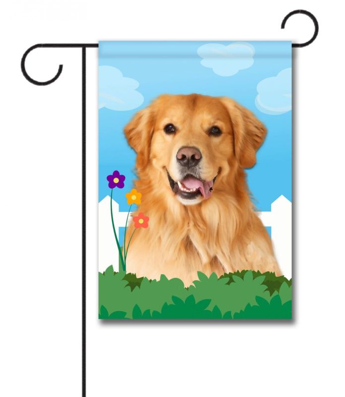 Buy: Spring Golden Retriever – Garden Flag Spring Flagology.com