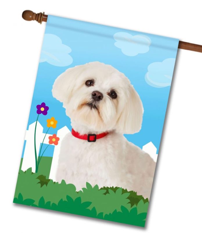 Buy: Spring Miniature Schnauzer – Garden Flag Dog Flagology.com
