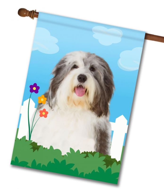 Buy: Spring Miniature Schnauzer – Garden Flag Dog Flagology.com