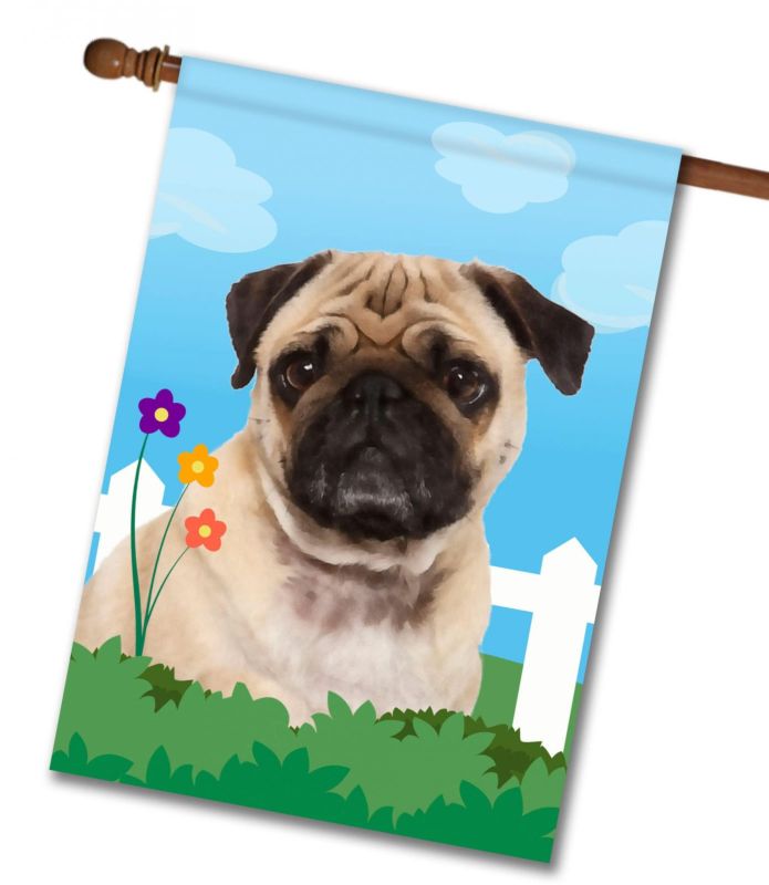 Buy: Spring Miniature Schnauzer – Garden Flag Dog Flagology.com