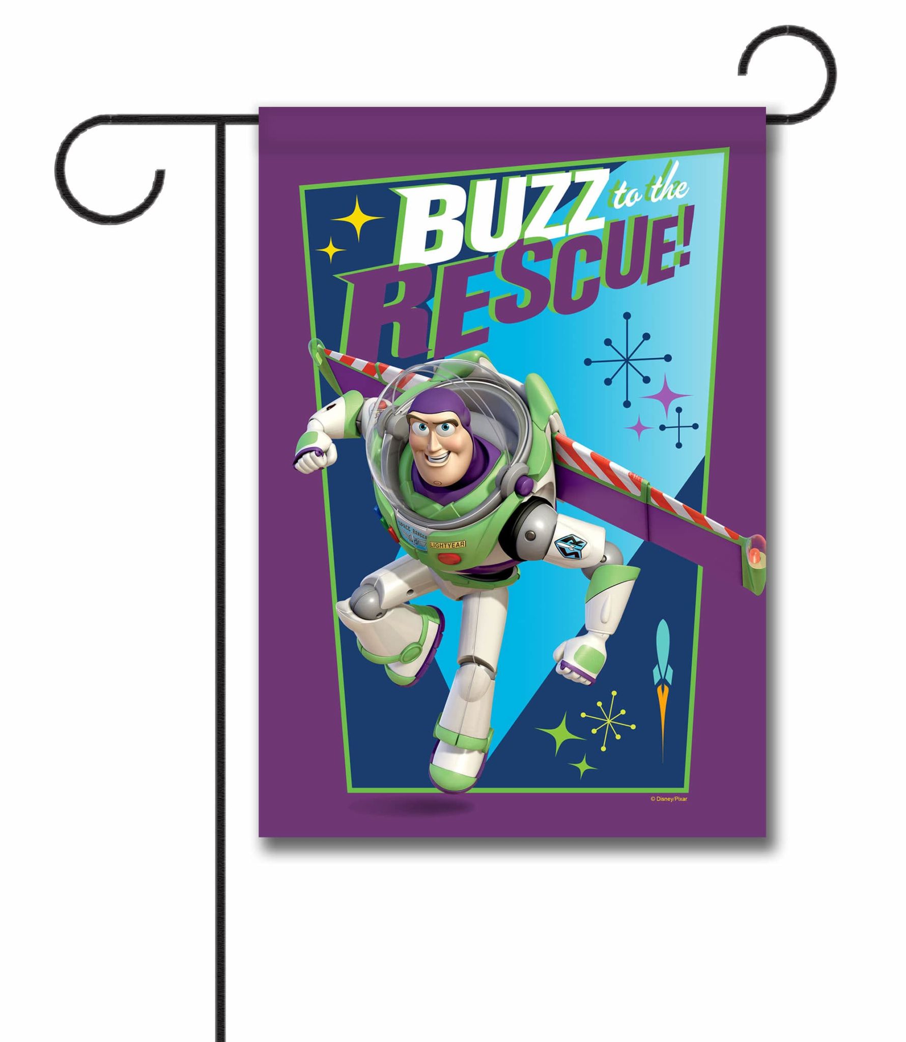 Buy: Buzz to the Rescue – House Flag All Disney Flagology.com