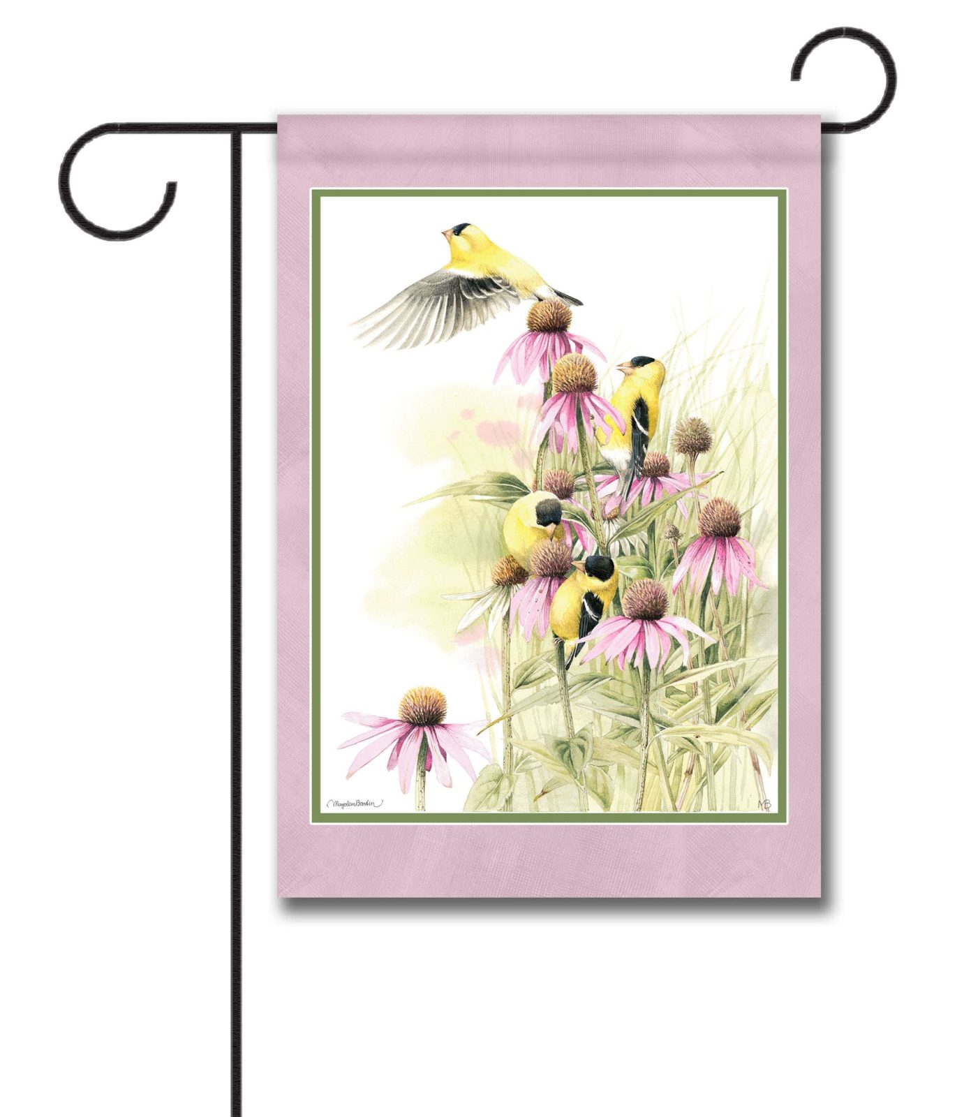 Buy: Spring Flight – Garden Flag Spring Art Bird Flagology.com