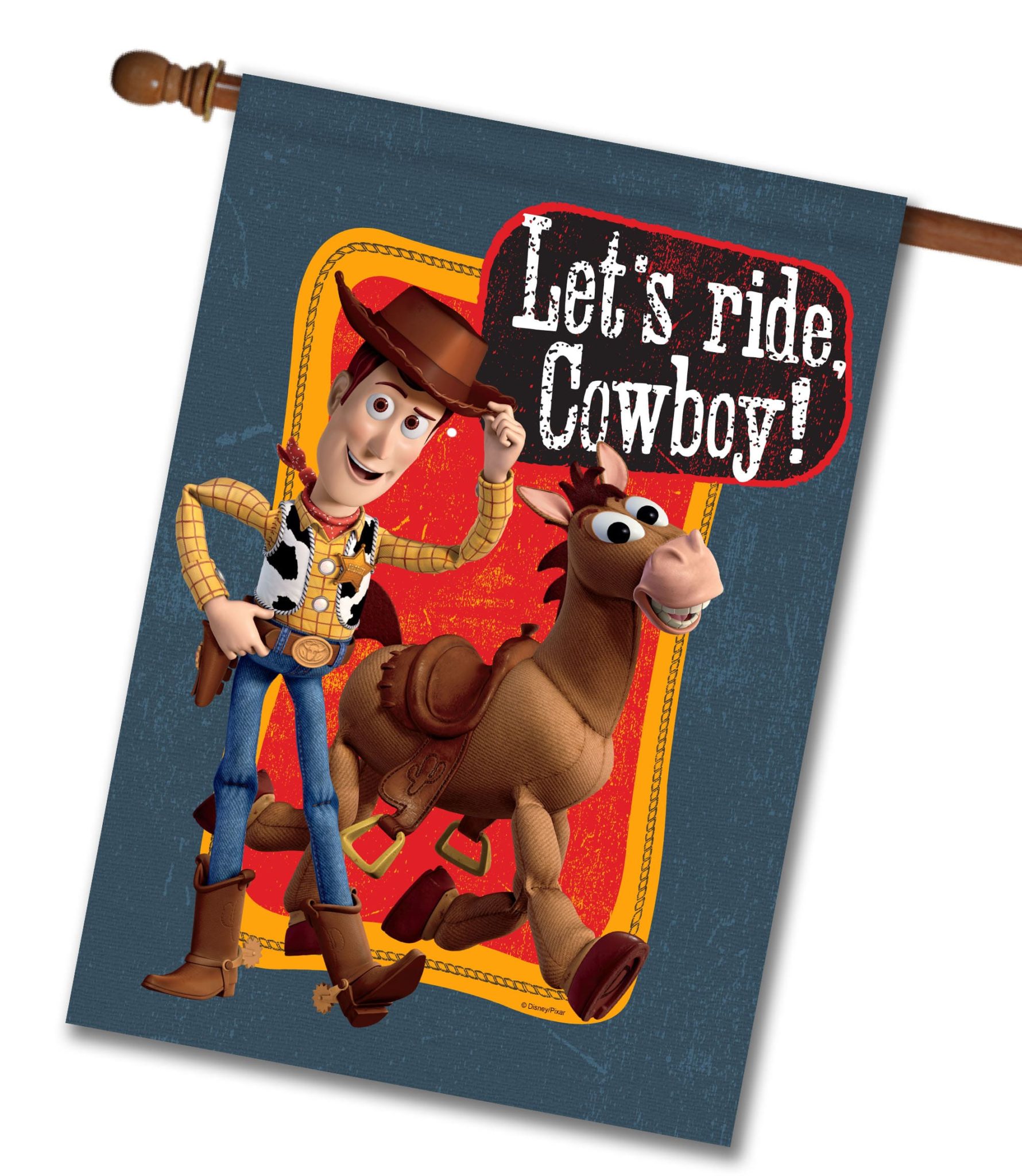 Buy: Let’s Ride Cowboy Woody – House Flag Flagology.com