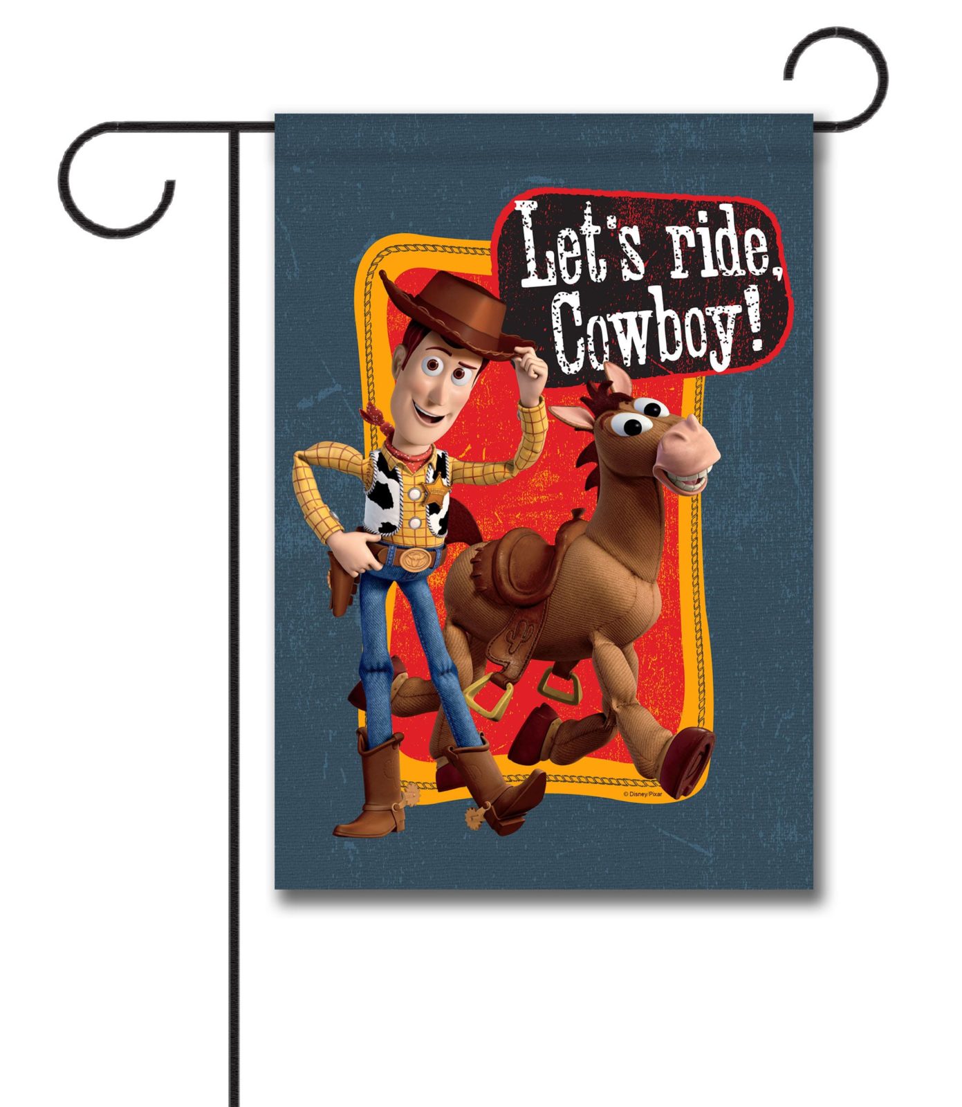 Buy: Let’s Ride Cowboy Woody – Garden Flag Flagology.com