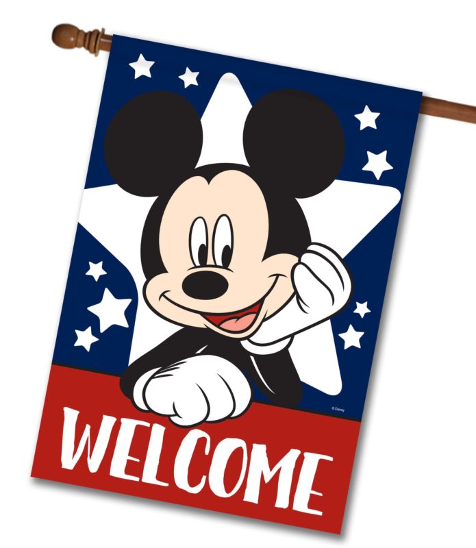 Buy: Mickey Mouse Welcome – House Flag Patriotic Flagology.com