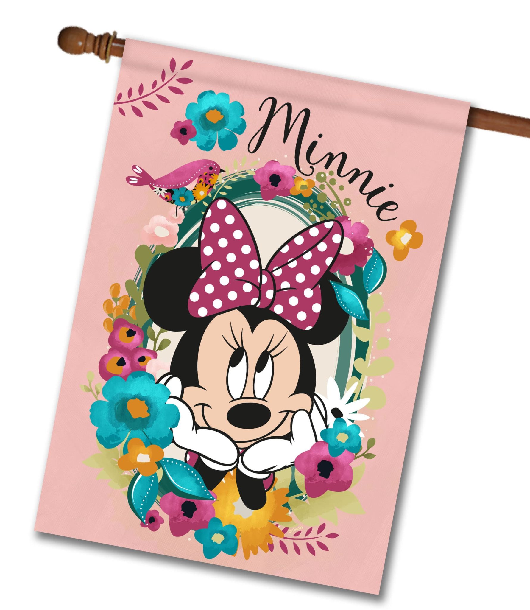 Buy: Minnie Flower Wreath – House Flag Spring Flagology.com