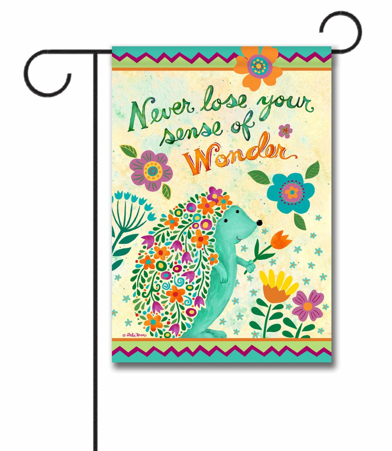 Buy: Sense of Wonder Hedgehog – Garden Flag Art Flagology.com