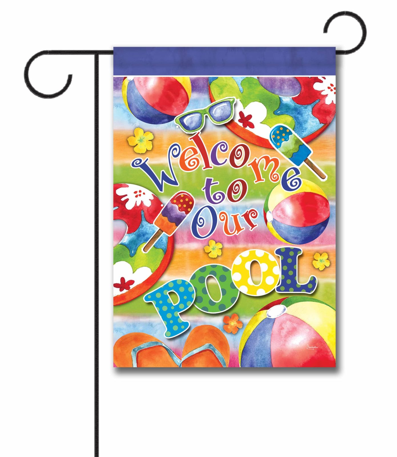 Buy: Welcome to Our Pool – Garden Flag Summer Art Flagology.com