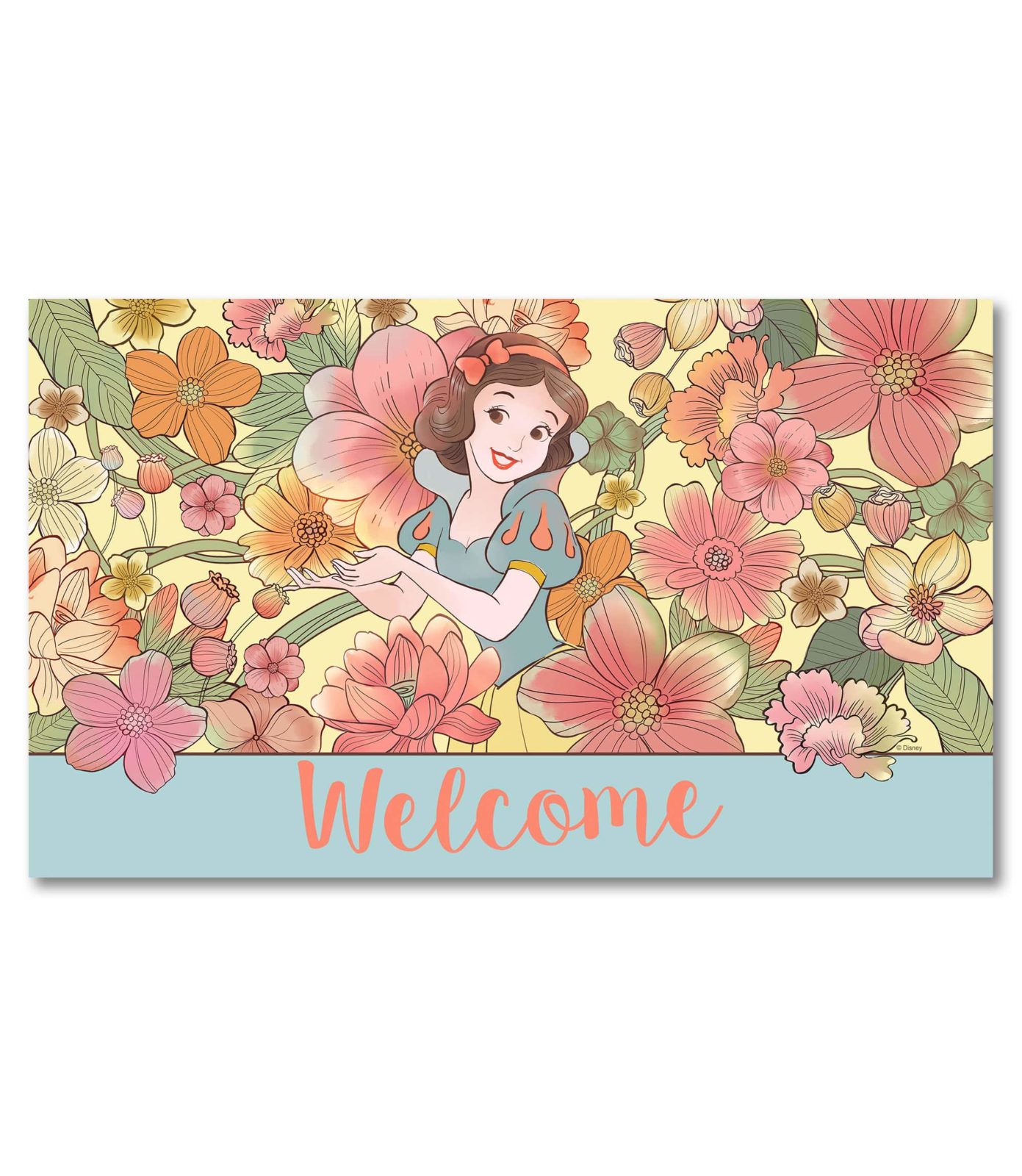 Buy: Snow White Floral Welcome Doormat Spring Disney Flagology.com