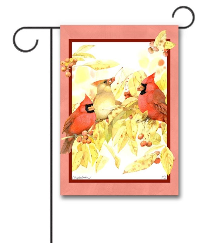 Buy: Cardinal Gathering – Garden Flag Fall Art Flagology.com