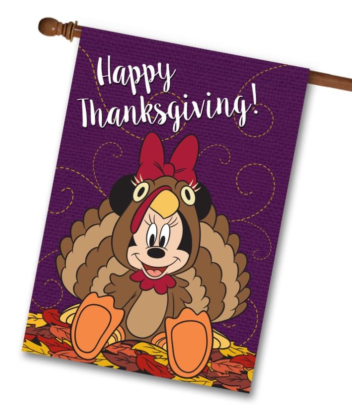 Buy: Happy Thanksgiving Minnie Mouse – House Flag Flagology.com