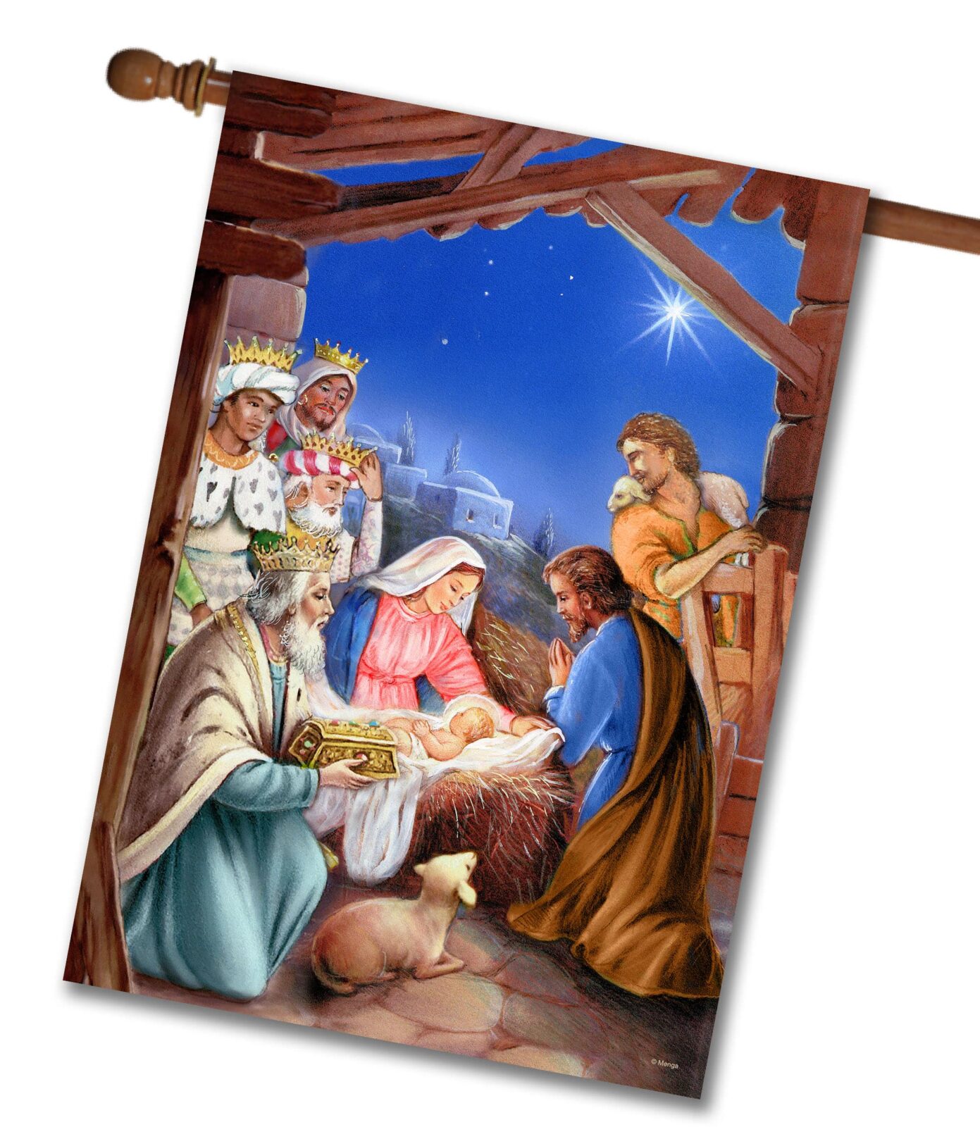 Buy: Christmas Nativity – House Flag Christmas Flagology.com