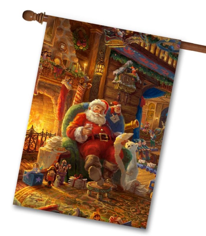 Buy: Santa’s Workshop I – House Flag Art Flagology.com