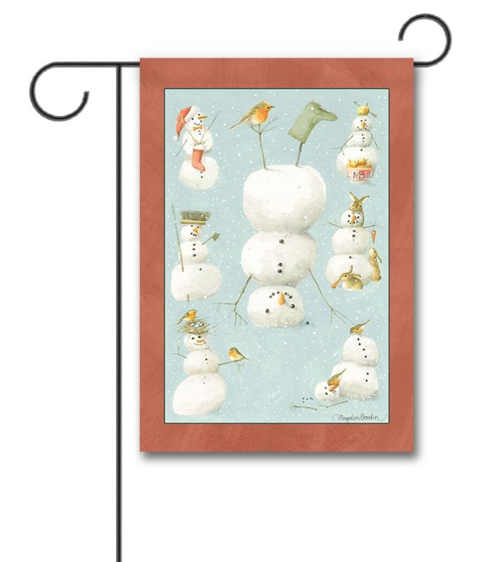 Buy: Silly Snowmen – Garden Flag Winter Art Flagology.com
