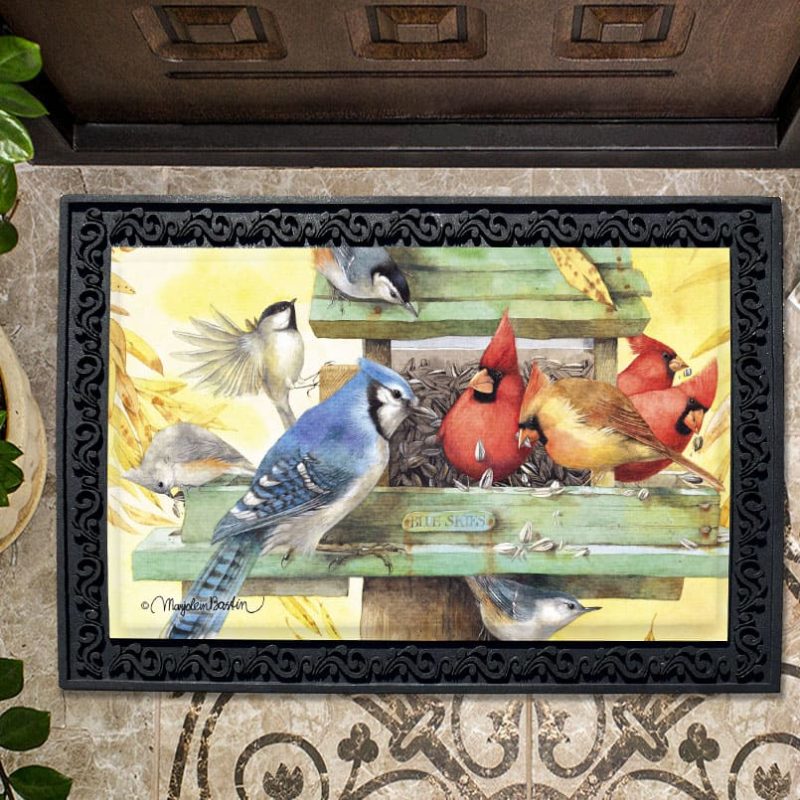 Buy: Backyard Songbirds Doormat Spring Summer Art Bird Flagology.com