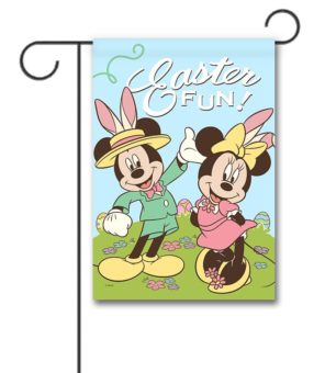 Buy: Easter Fun Mickey and Minnie – Garden Flag Flagology.com