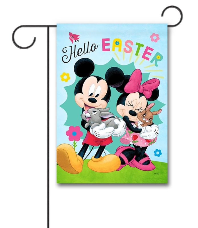 Buy: Easter Fun Mickey and Minnie – Garden Flag Flagology.com