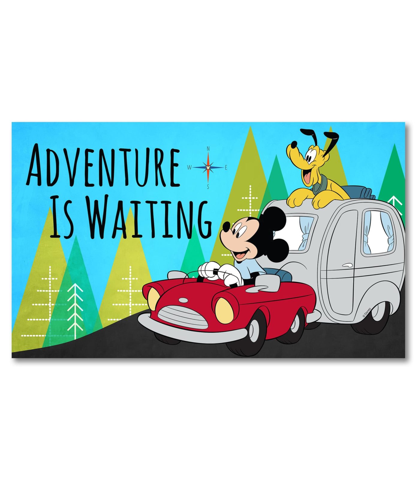 Buy: Let’s Hit the Road Mickey Camper Doormat Flagology.com