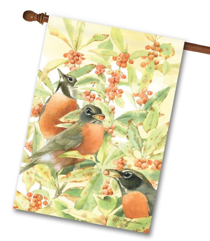Buy: Spring Bouquet – House Flag Spring Art Bird Flagology.com