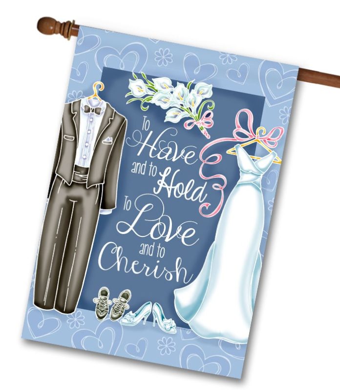 Buy: Wedding Vows – House Flag Art Krista Hamrick Flagology.com