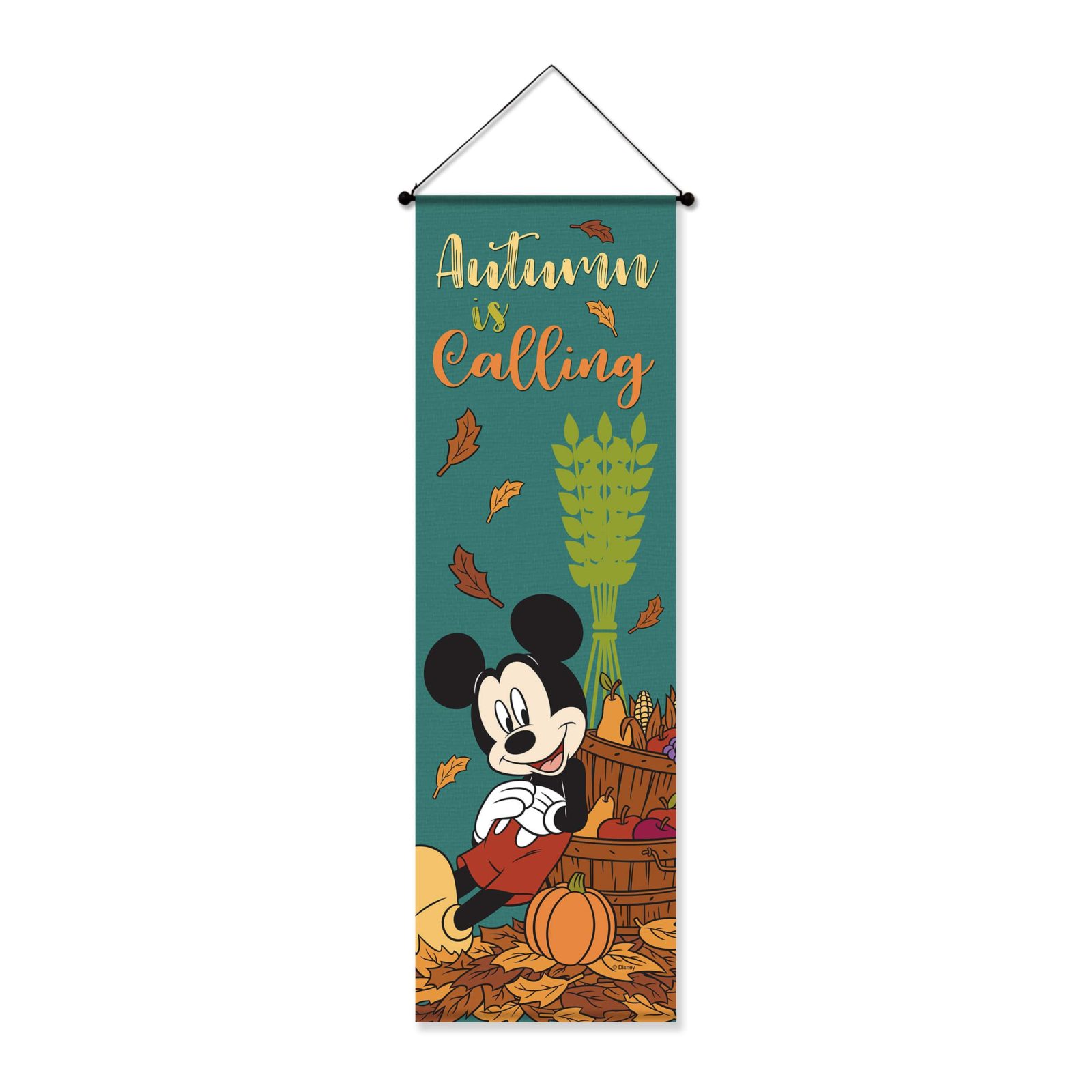 Buy: Autumn is Calling Mickey – Front Door Banner Flagology.com