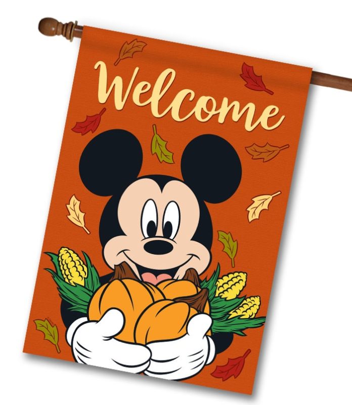 Buy: Fall Mickey Welcome – House Flag Fall Disney Flagology.com