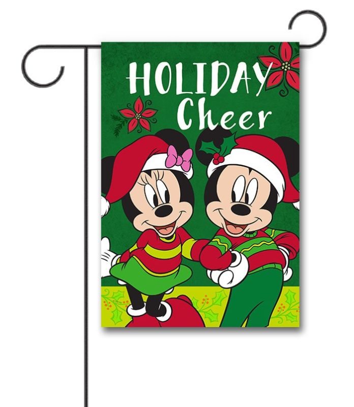 Buy: Mickey and Minnie Holiday Cheer – Garden Flag Flagology.com