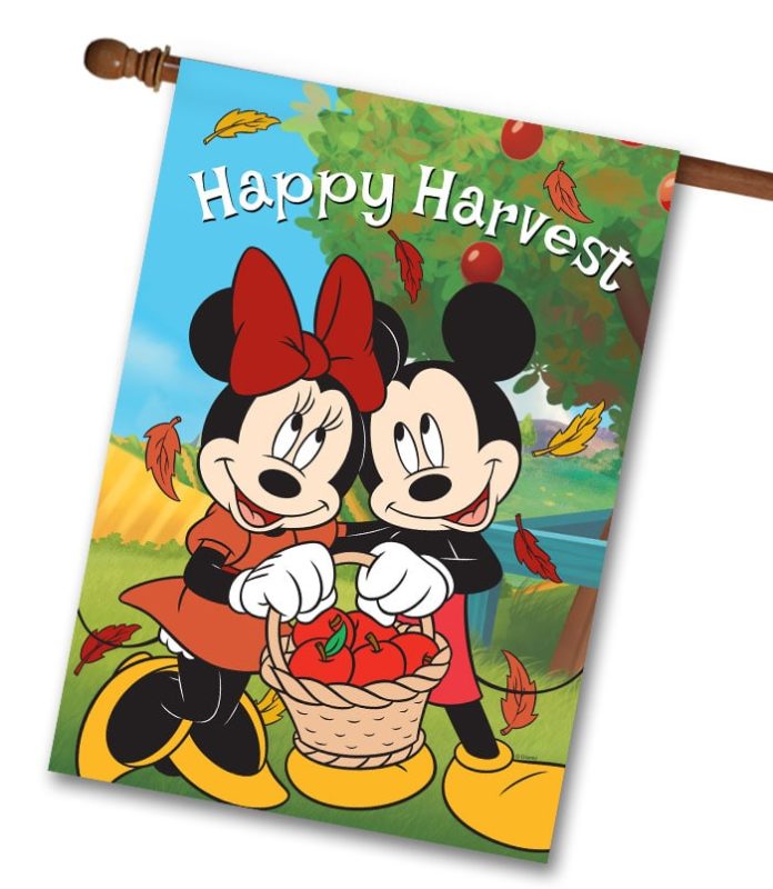 Buy: Mickey and Minnie Happy Harvest – House Flag Flagology.com