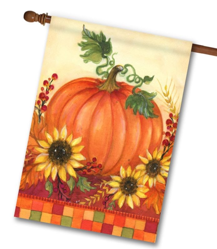 Buy: Harvest Pumpkin – Garden Flag Fall Art Flagology.com