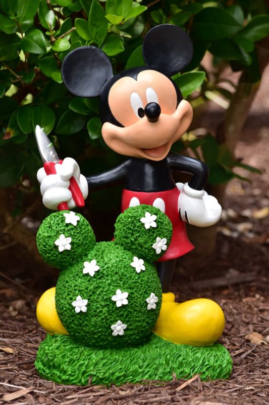 Buy: Mickey with Flowered Topiary 14″ Statue Flagology.com