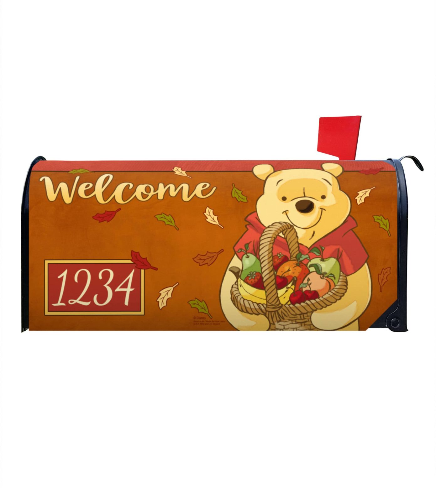 Buy: Fall Pooh Welcome Magnetic Mailbox Cover Fall Flagology.com