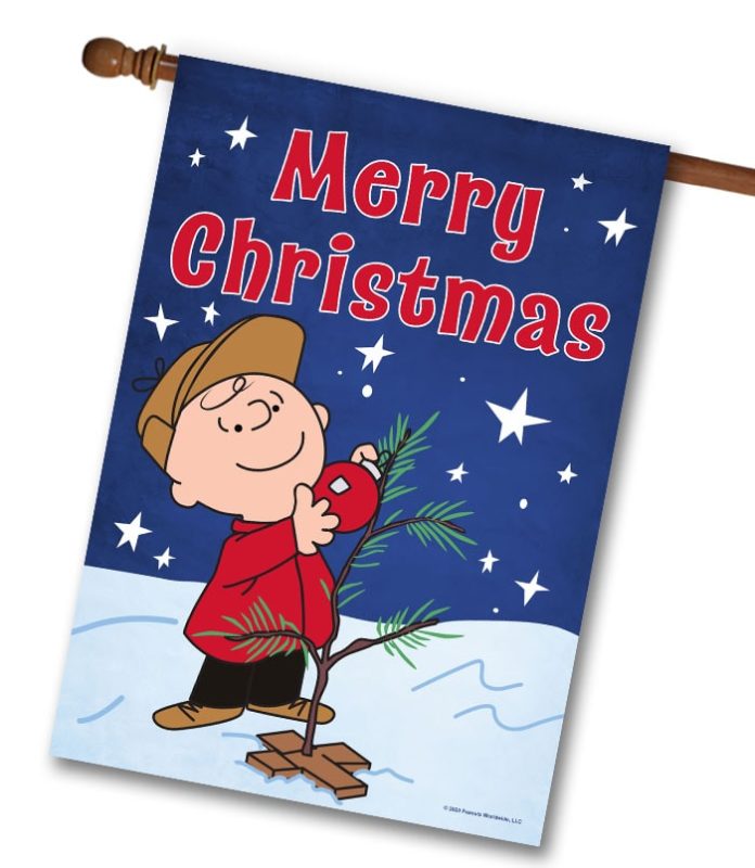 Buy: PEANUTS® Merry Christmas Charlie Brown – House Flag Flagology.com